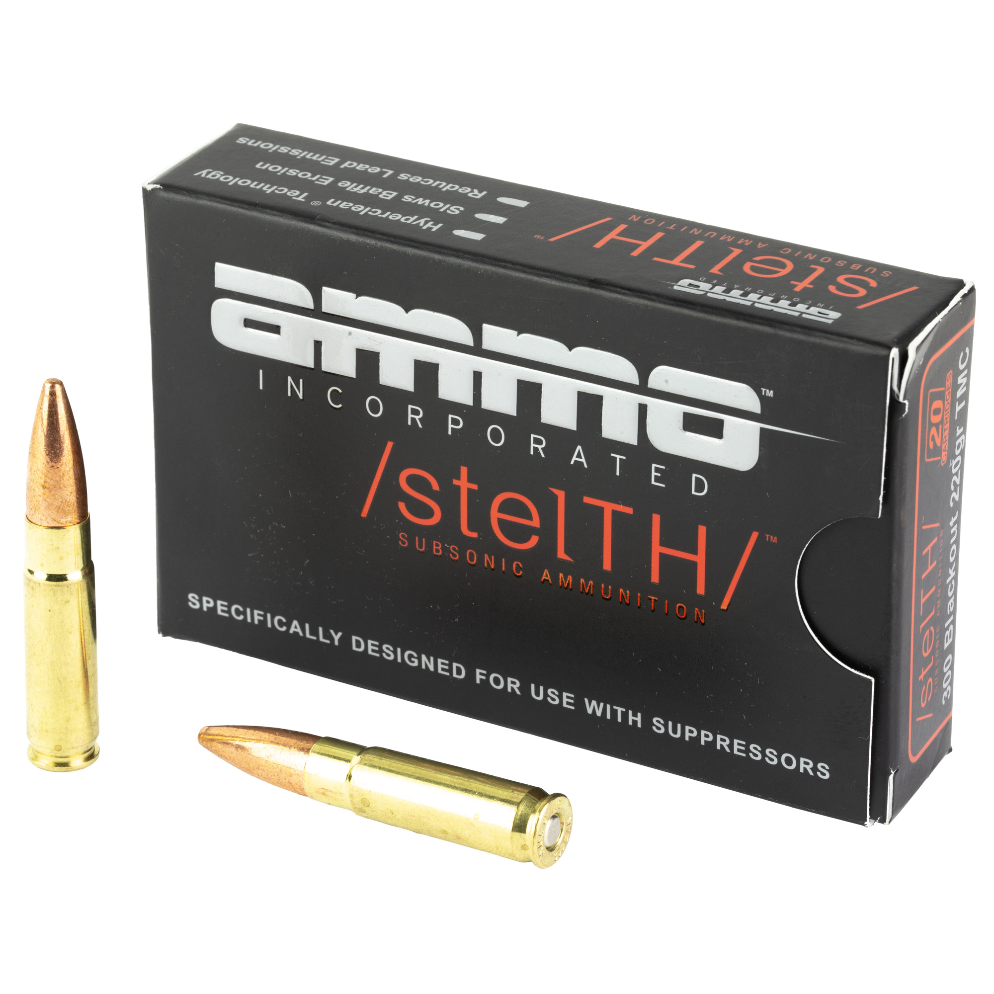 AMMO INC STELTH 300 BLK 220GR 100 Rounds - Rifle Ammunition at ...