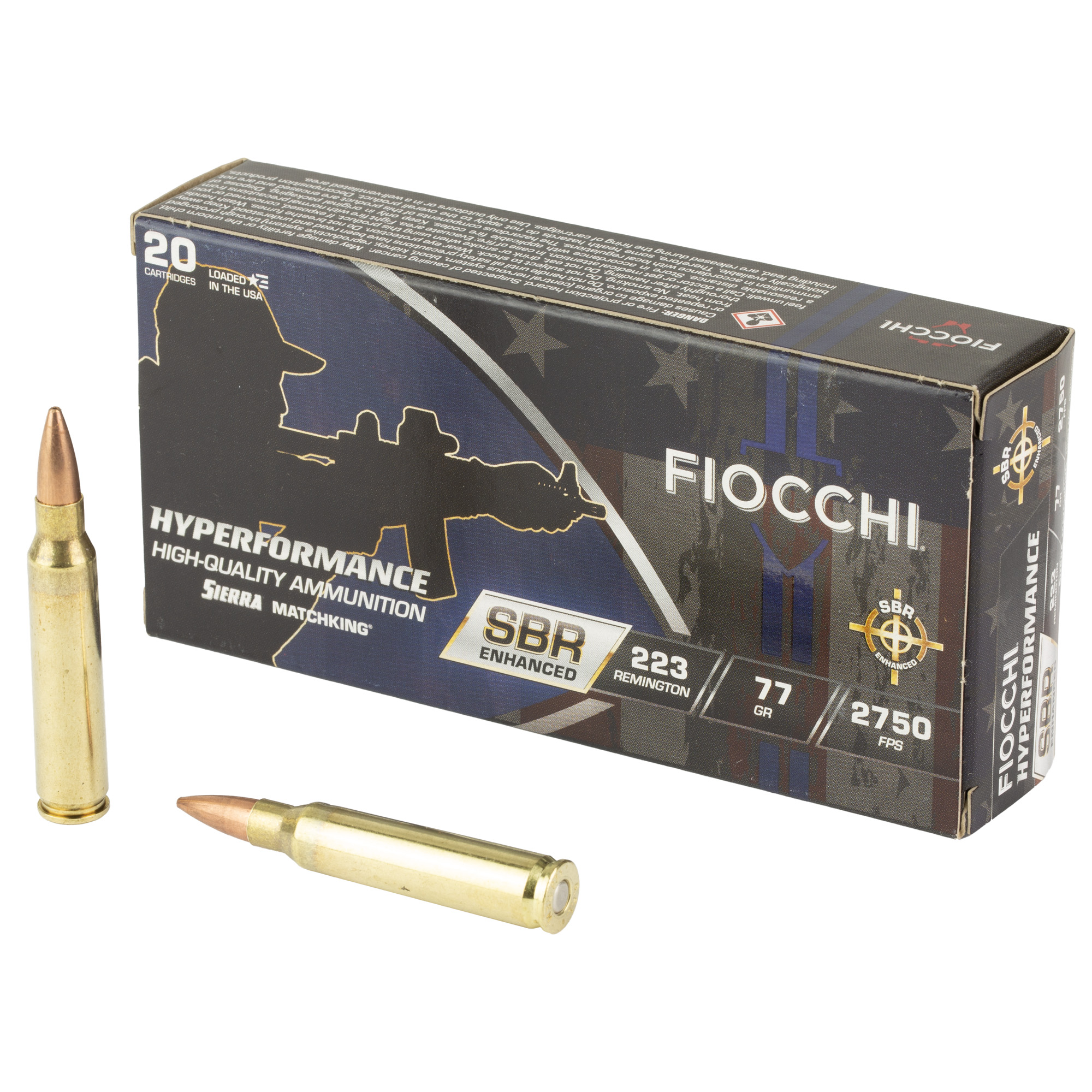 FIOCCHI HYPER SBR 223 REM 77GR 20 Rounds - Rifle Ammo at GunBroker.com ...