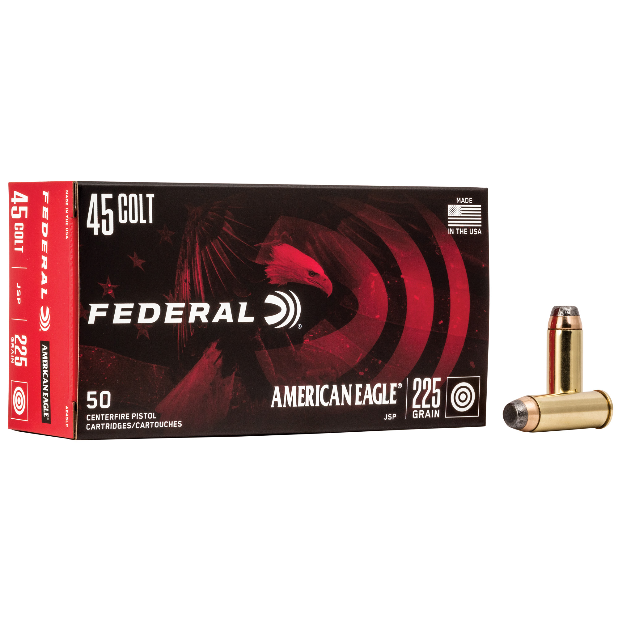 FEDERAL AMERICAN EAGLE 45 LONG COLT 225GR JSP 1000 Rounds - Pistol ...