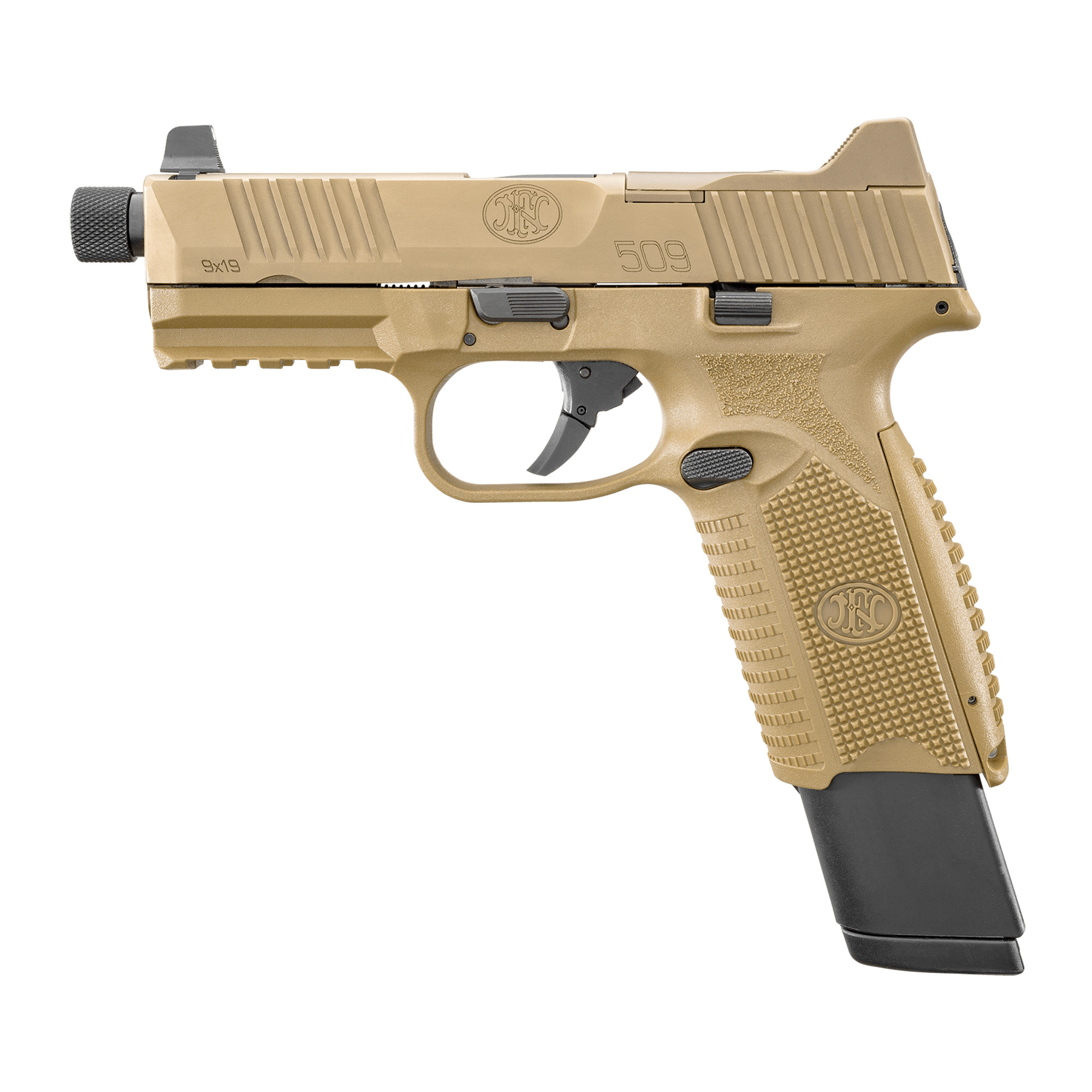 FN 509 TACTICAL 9MM 4.5" 24RD FDE - Semi Auto Pistols at GunBroker.com ...