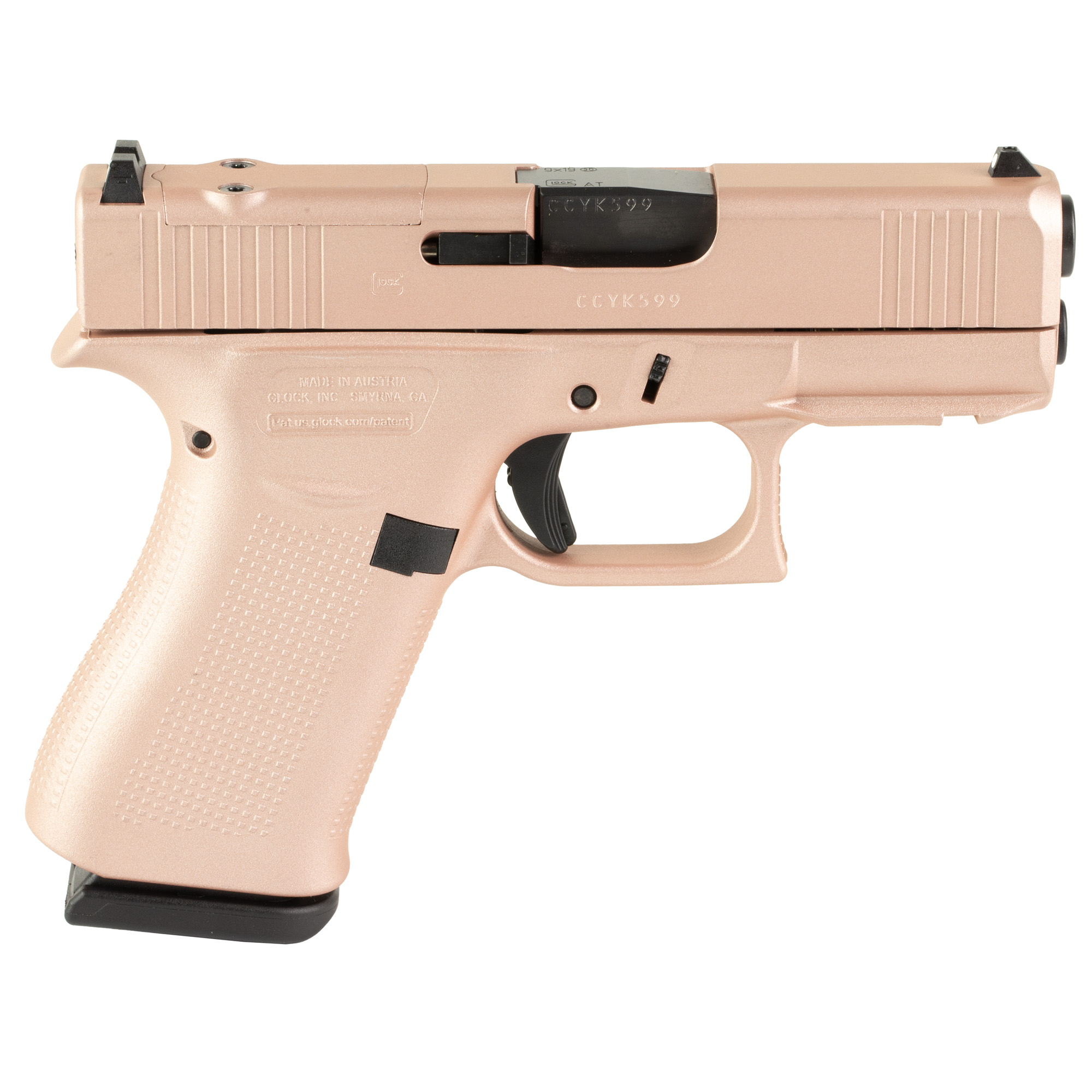 GLOCK 43X 9MM 10RD MOS FS ROSE GOLD - Semi Auto Pistols at GunBroker ...