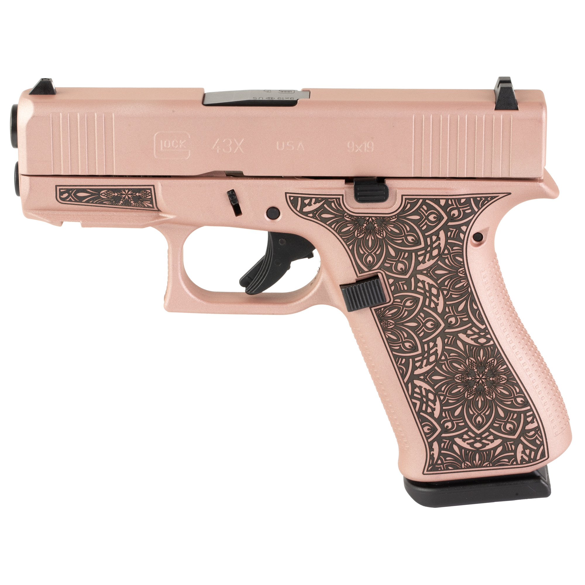 GLOCK 43X 9MM 10RD ROSE GOLD PAISLEY | J&S Pawn and Gun