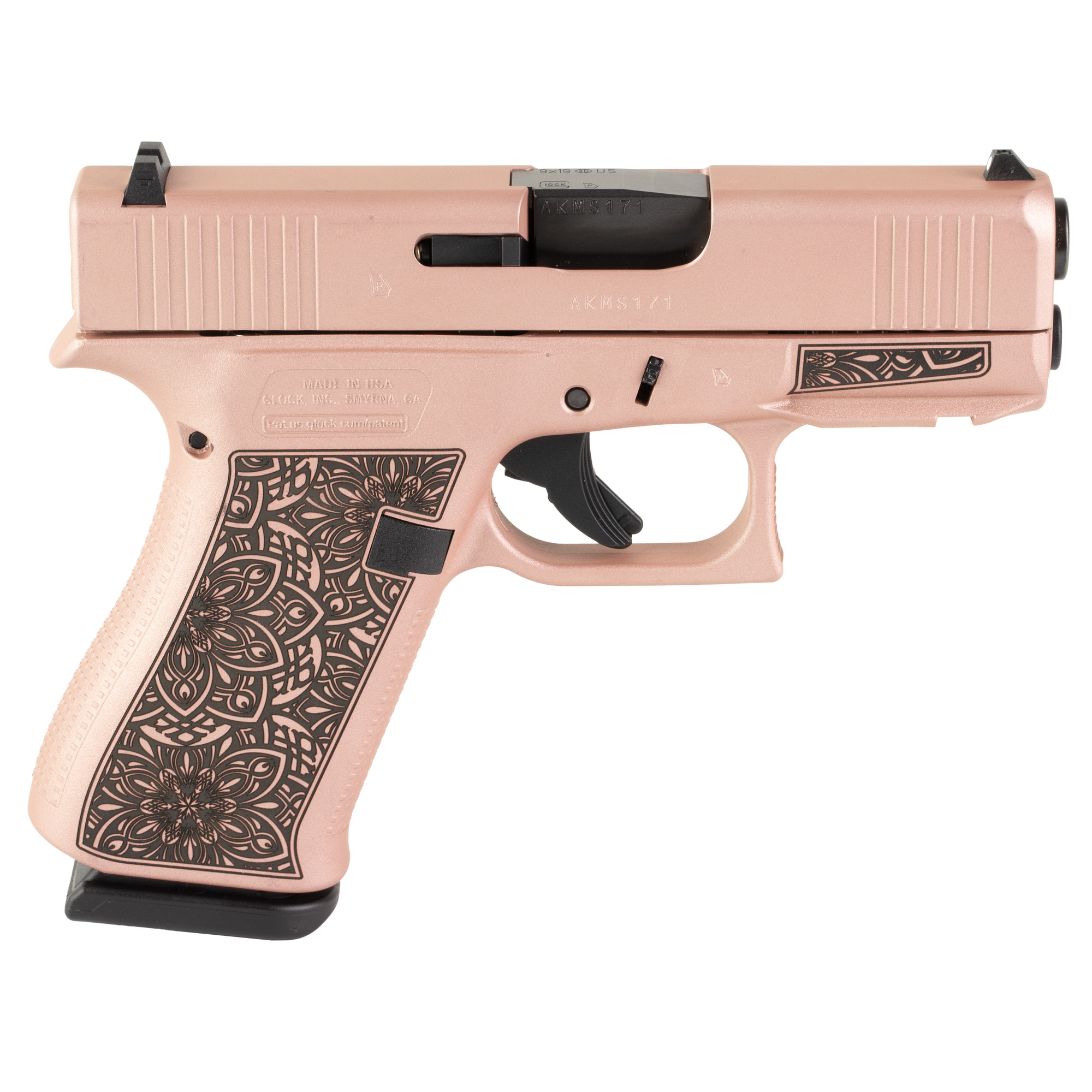 GLOCK 43X 9MM 10RD ROSE GOLD PAISLEY | J&S Pawn and Gun