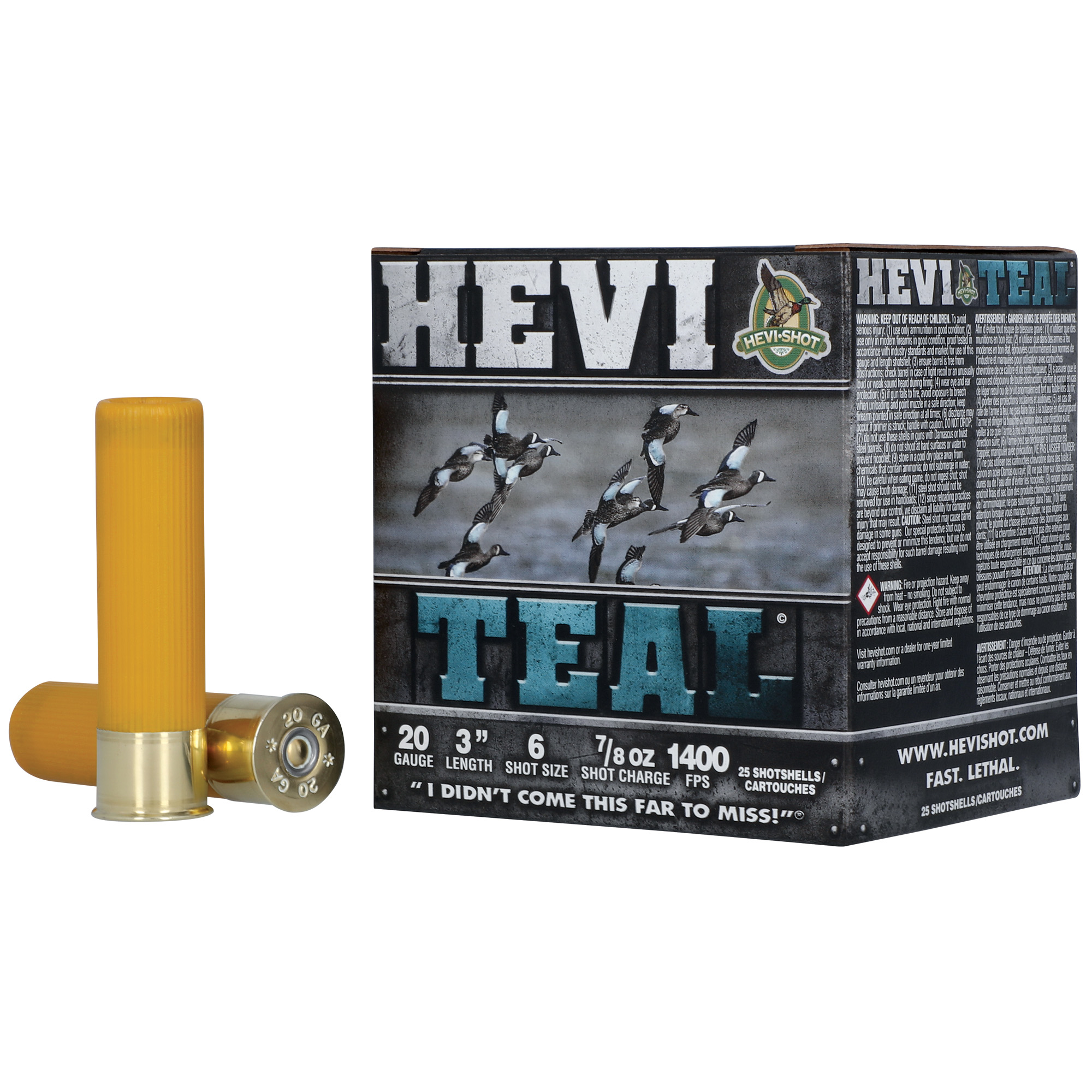 HEVI TEAL 20GA 3 #6 25 Rounds - Shotgun Shells at GunBroker.com ...