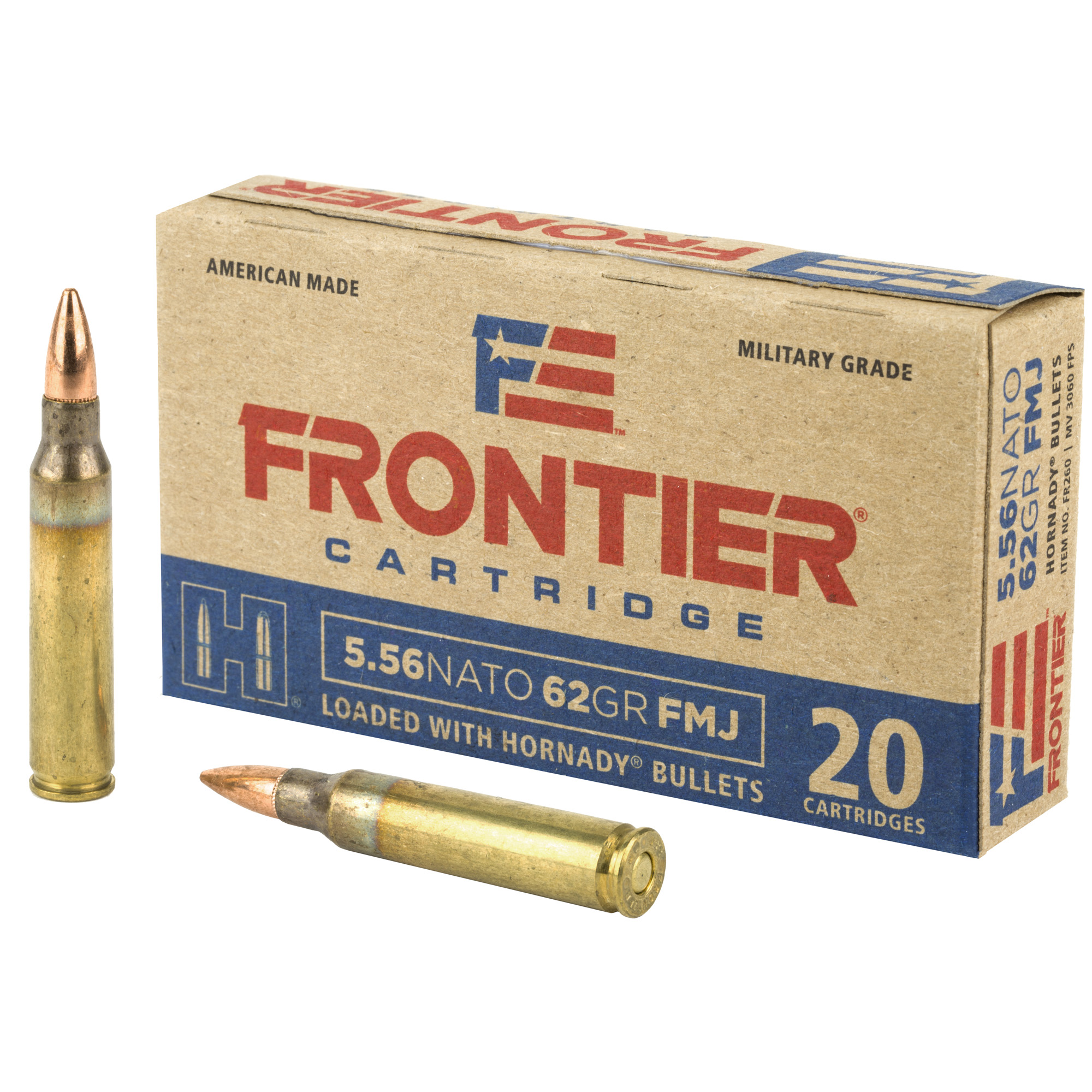 FRONTIER 556 NATO 62GR FMJ 200 Rounds - Rifle Ammunition at GunBroker ...