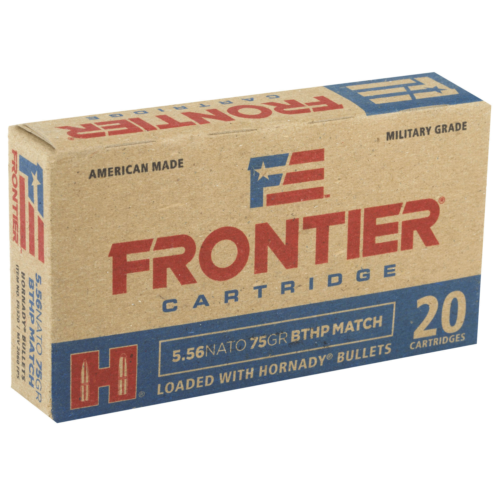 FRONTIER 556 NATO 75GR BTHP MTCH 500 Rounds - Rifle Ammunition at ...