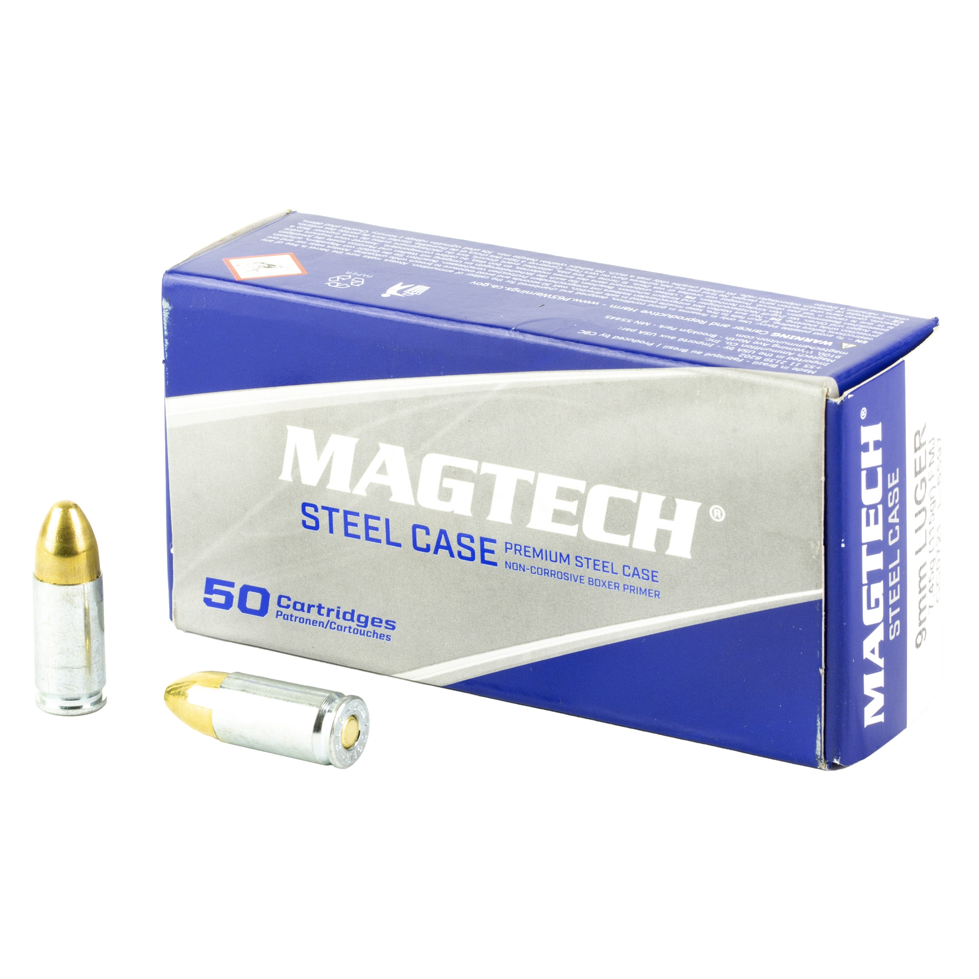 MAGTECH 9MM 115GR FMJ STEEL 250 Rounds - Pistol Ammunition at GunBroker ...