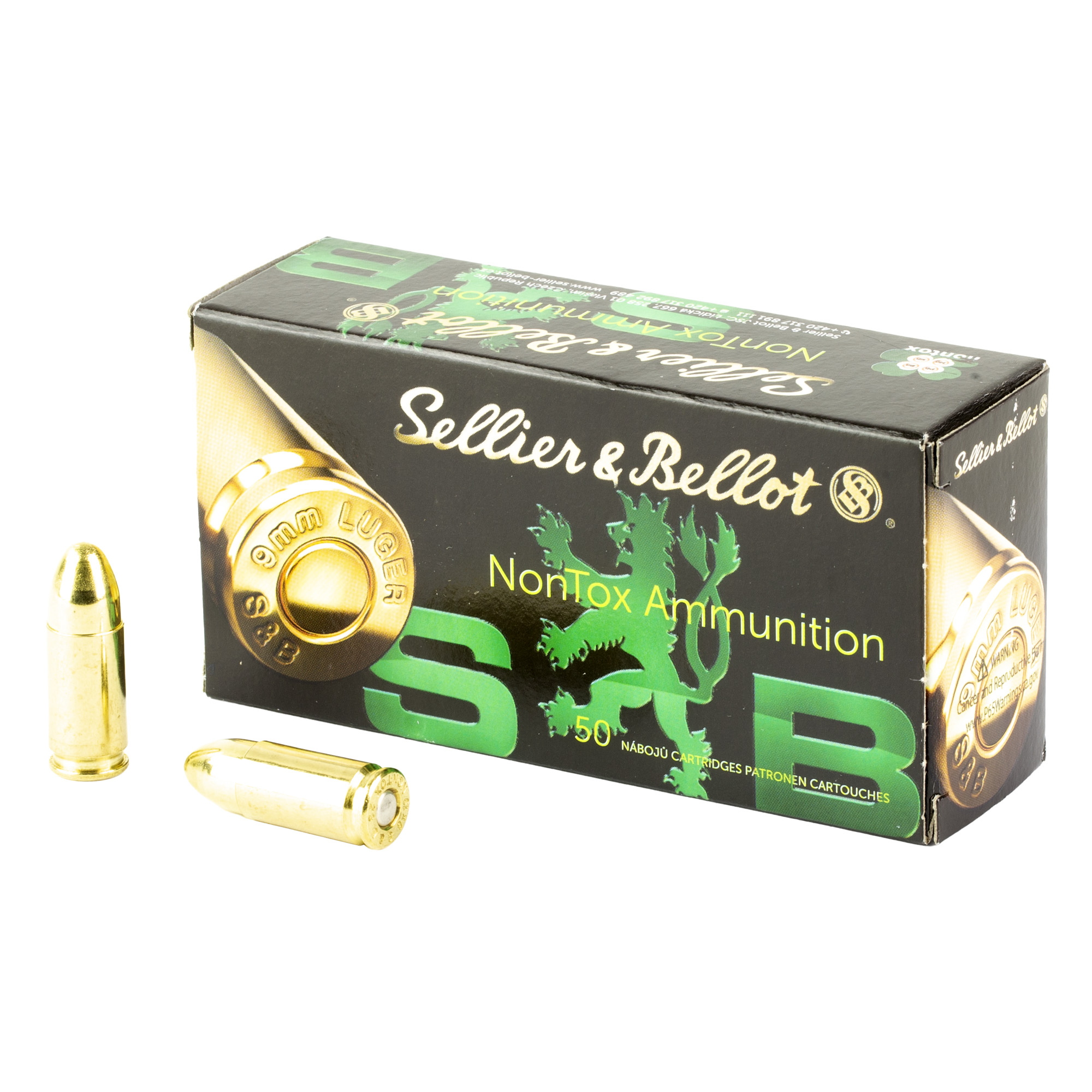 S&B NON TOX 9MM 115GR TFMJ 1000 Rounds - Pistol Ammunition at GunBroker ...