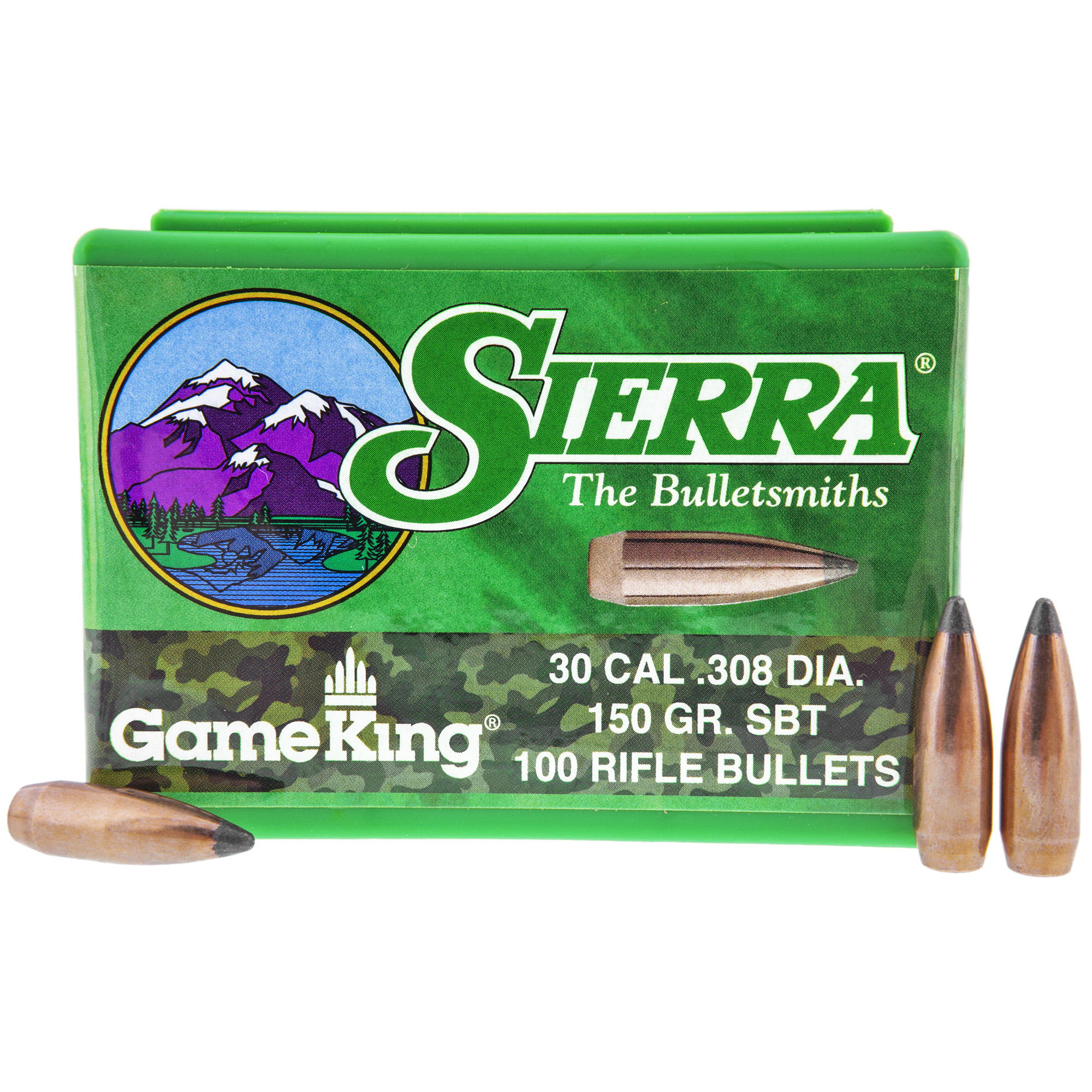 SIERRA MATCHKING 30 CAL .308" DIAMETER 150 GR SBT RELOADING BULLETS 100 ...