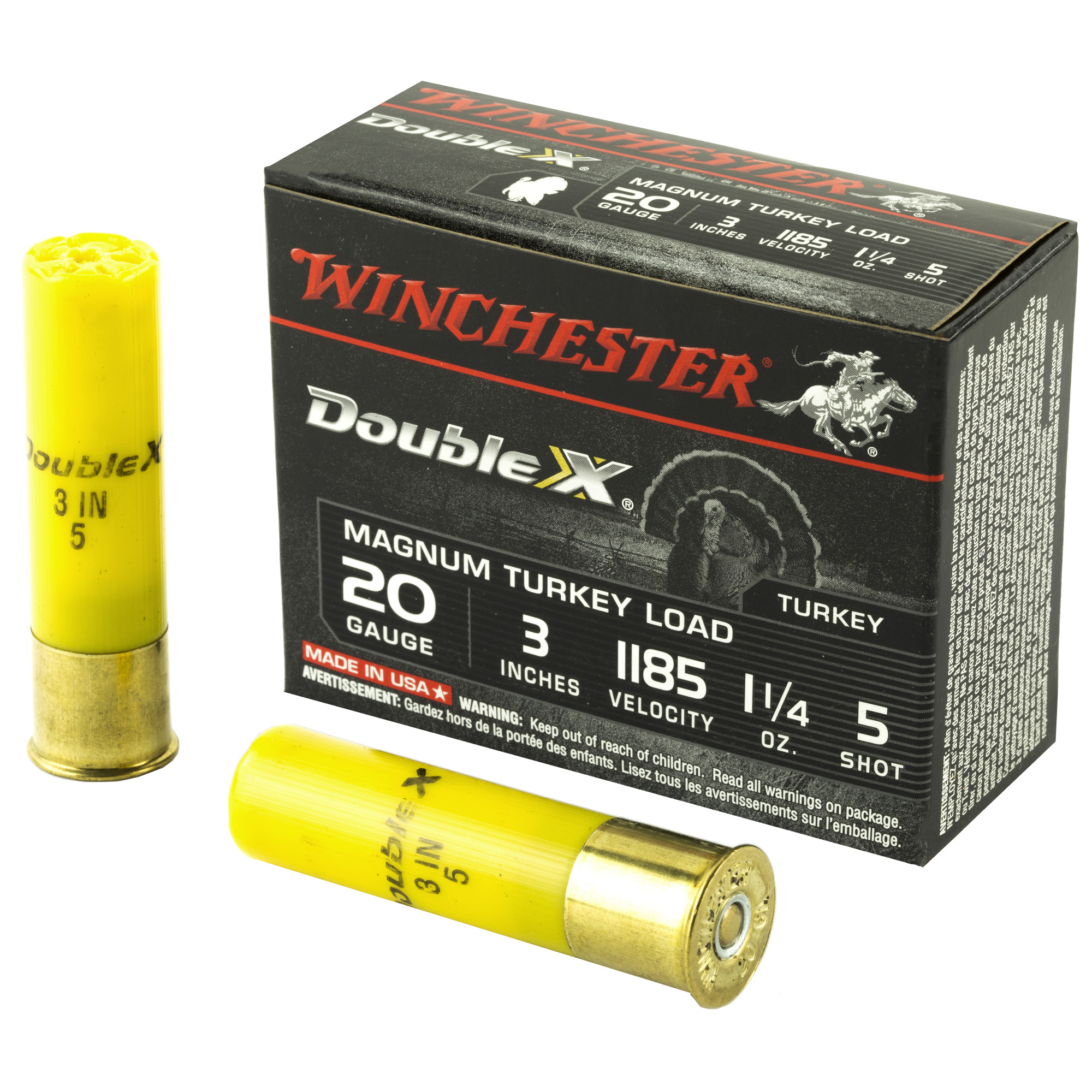WIN DBL X MAG TRKY 20GA 3 #5 100 Rounds - Shotgun Shells at GunBroker ...