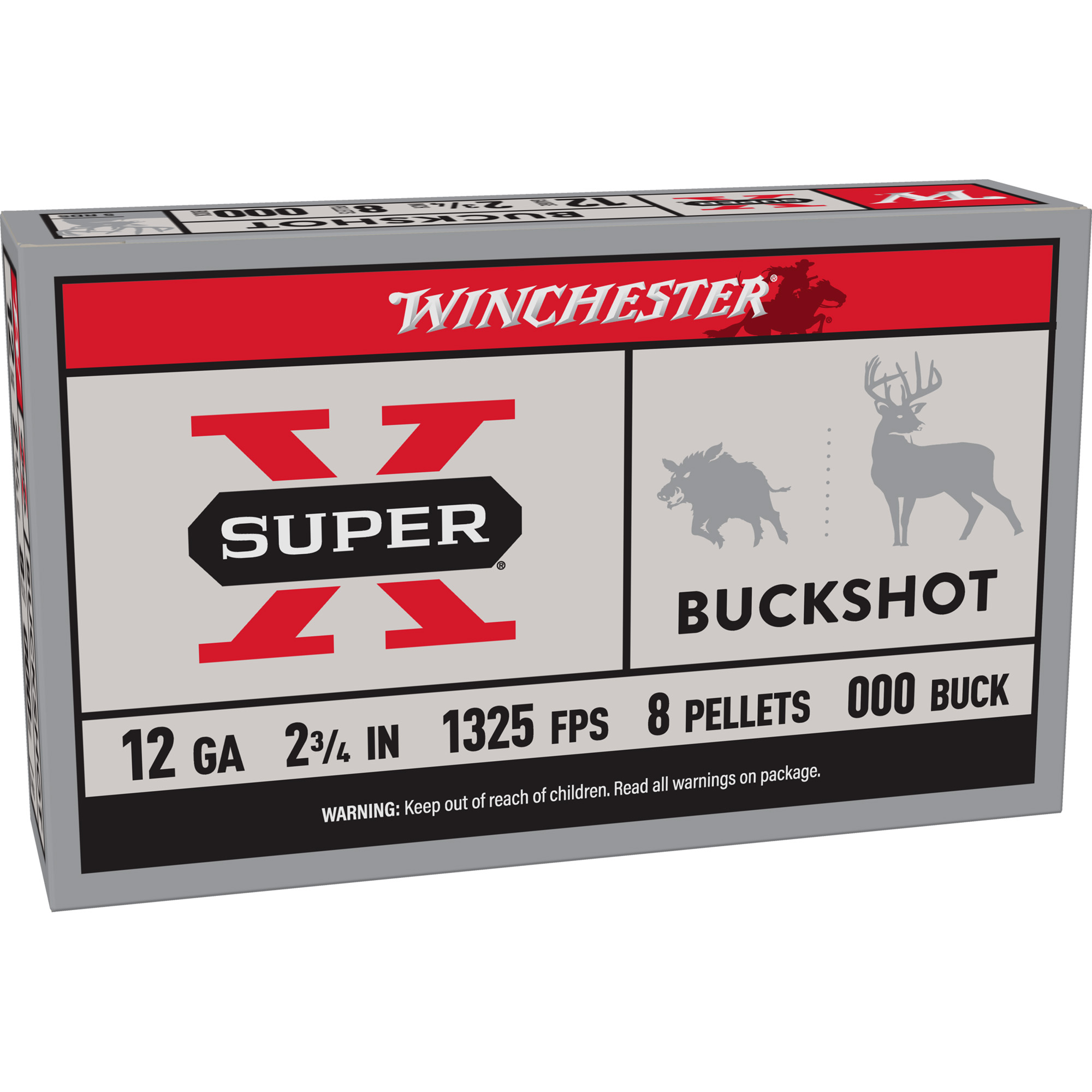 WIN SUPERX 12GA 2.75 00BK 9PEL 5 Rounds - Shotgun Shells at GunBroker ...